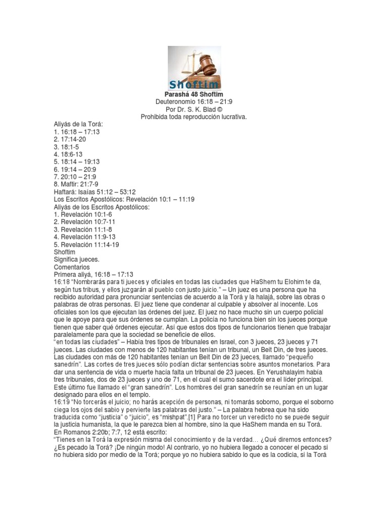 Parashá 48 Shoftim | PDF