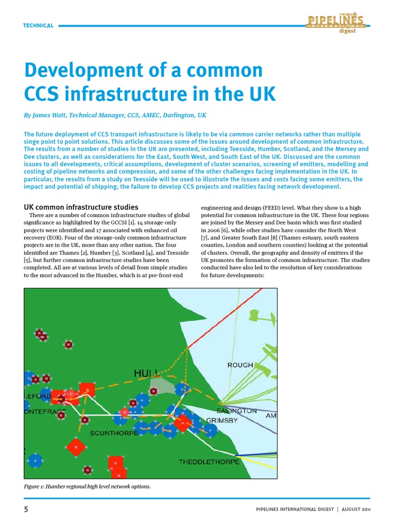 Development of A Common CCS Infrastructure in The UK | PDF | Carbon ...