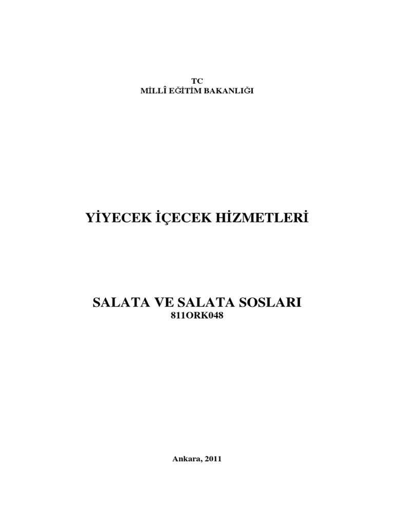 Salata Ve Salata Sosları PDF | PDF