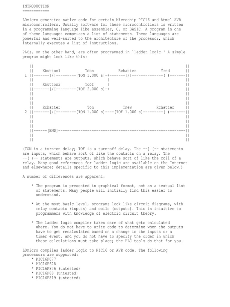 LDmicro - Manual Ingles | PDF | Microcontroller | Analog To Digital ...