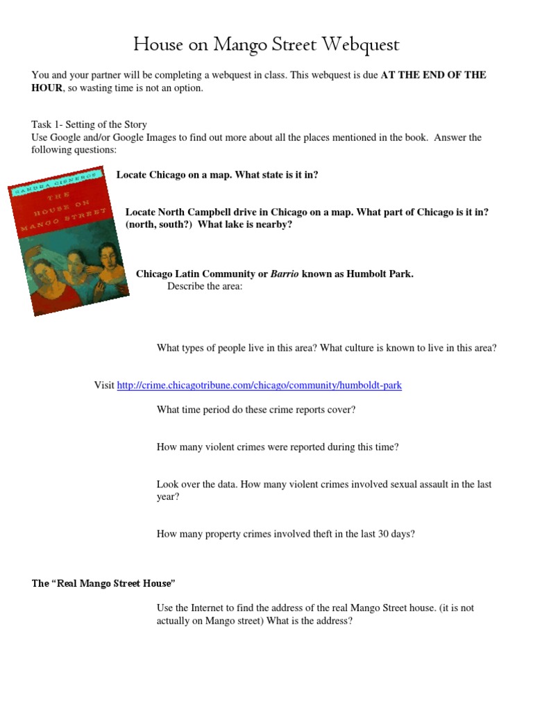 House On Mango Street Webquest | Download Free PDF | Marilyn Monroe ...