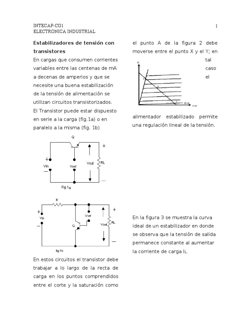 Estabilizadores de Tensión con Transistores | PDF