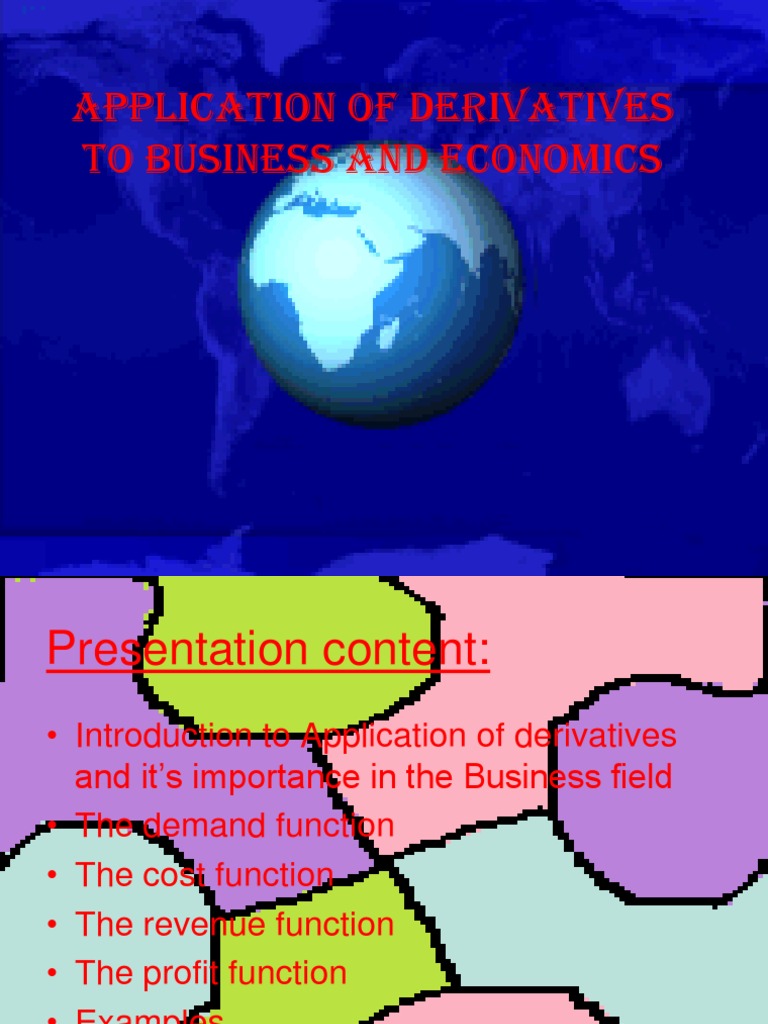 Application of Derivatives to Economics-sec1-Pres | Demand | Demand Curve