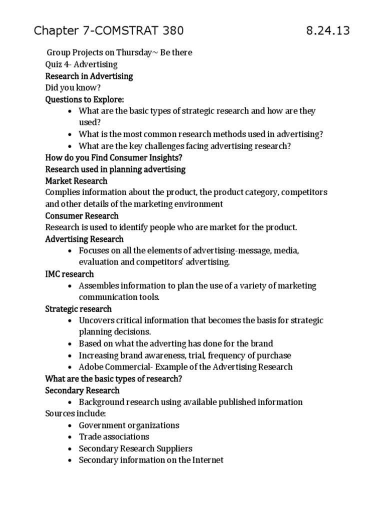 Advertising 380 - WSU Lecture Notes | PDF | Marketing Communications ...