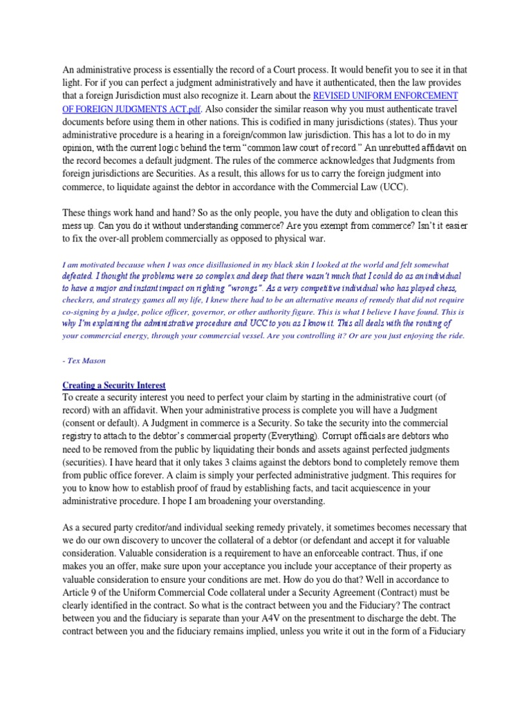 Administrative Process Is Essentially The Record of A Court Process ...