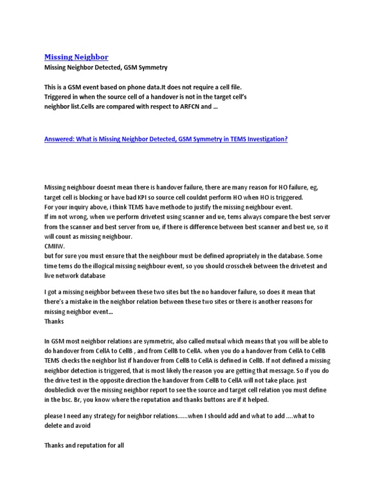 Missing Neighbor | Download Free PDF | Computing | Computing And ...