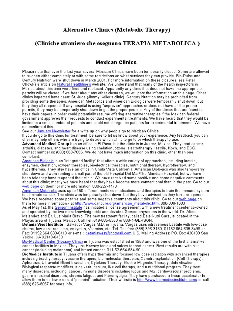 Alternative Clinics | Download Free PDF | Alternative Medicine ...