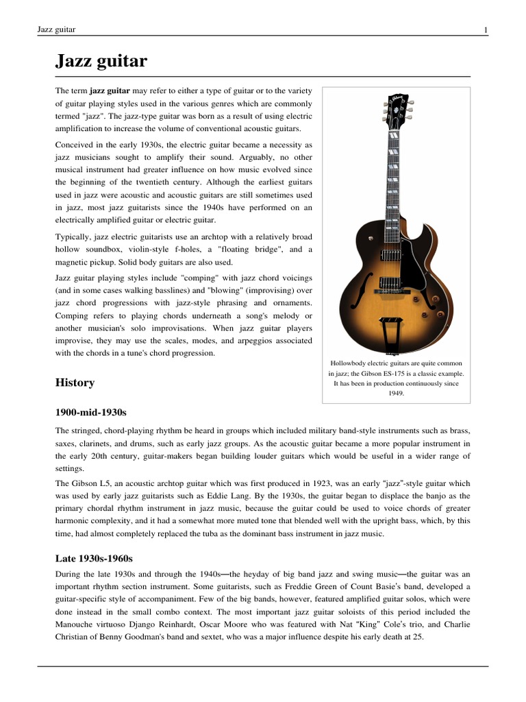 Jazz Guitar | PDF | Guitars | Celtic Musical Instruments