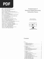 Fundamentals of Statistical Signal Processing, Volume I Estimation Theory by Steven M.kay ...