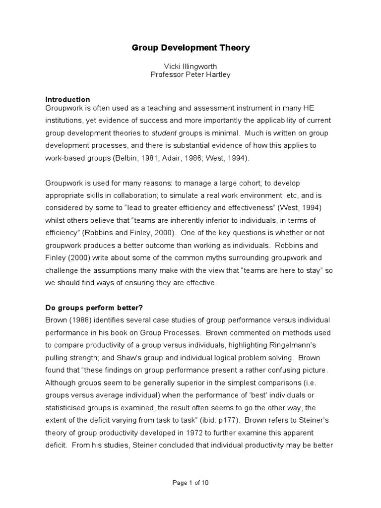 Group Theory | PDF | Leadership | Emergence