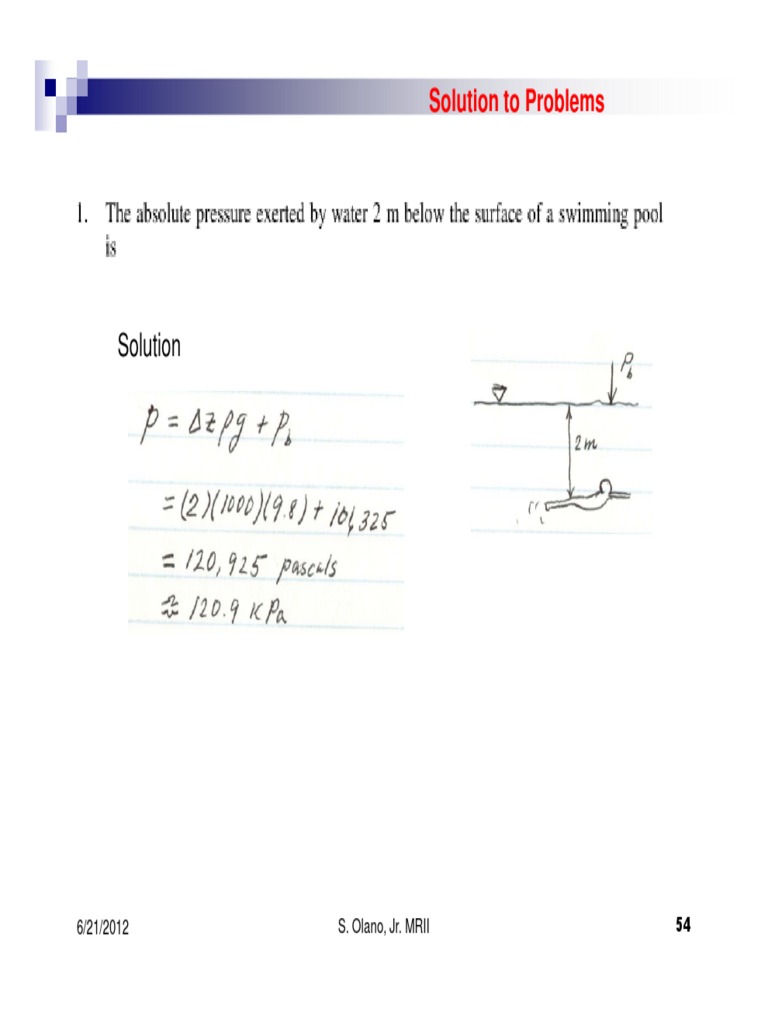 Fluid Mechanics Problems | PDF