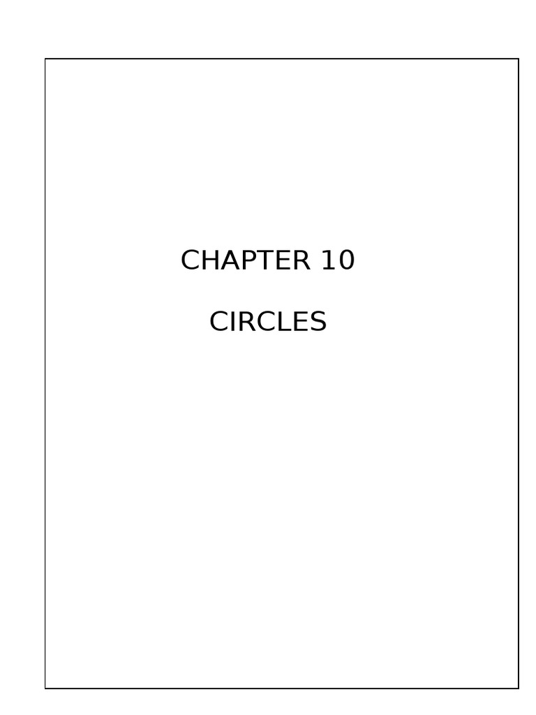 CHP 10 Booklet | PDF | Circle | Angle