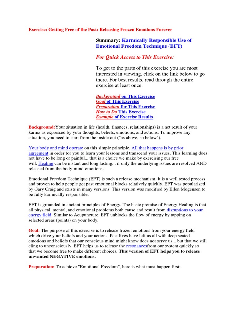 Releasing Emotional Blocks and Past Life Karma Through Emotional ...