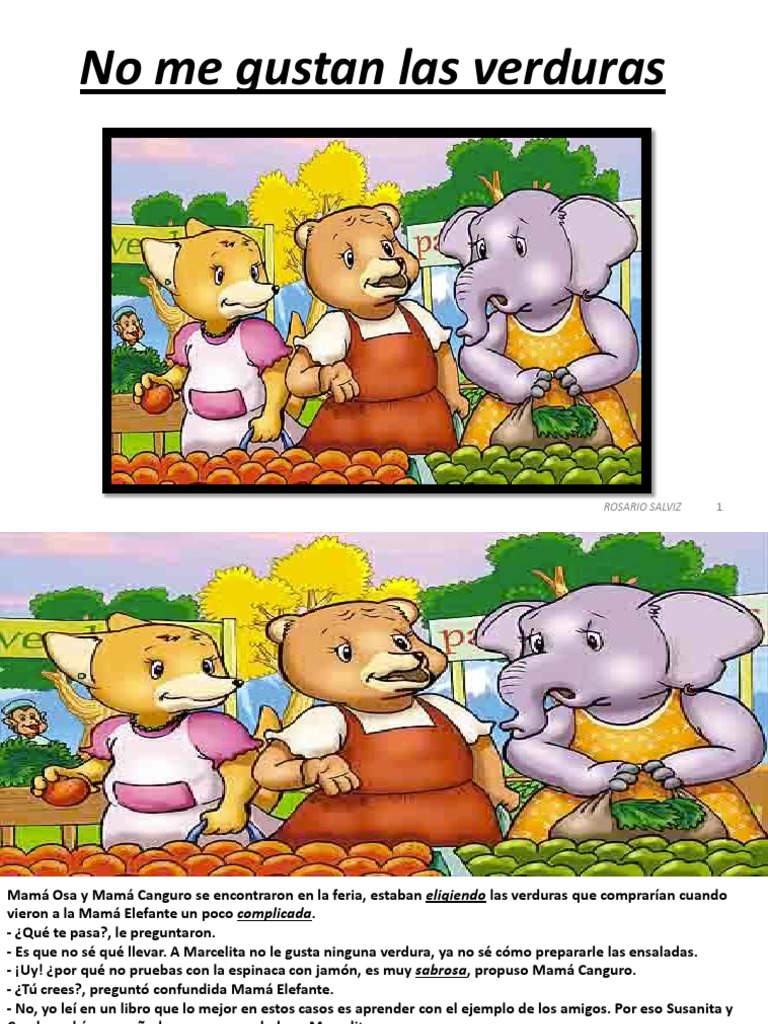 Cuento No Me Gustan Las Verduras | PDF