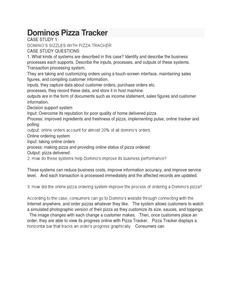 Dominos Pizza Tracker | PDF | Domino's Pizza | Online Shopping