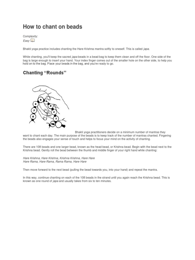 How To Chant On Beads | PDF | Krishna | Hinduism