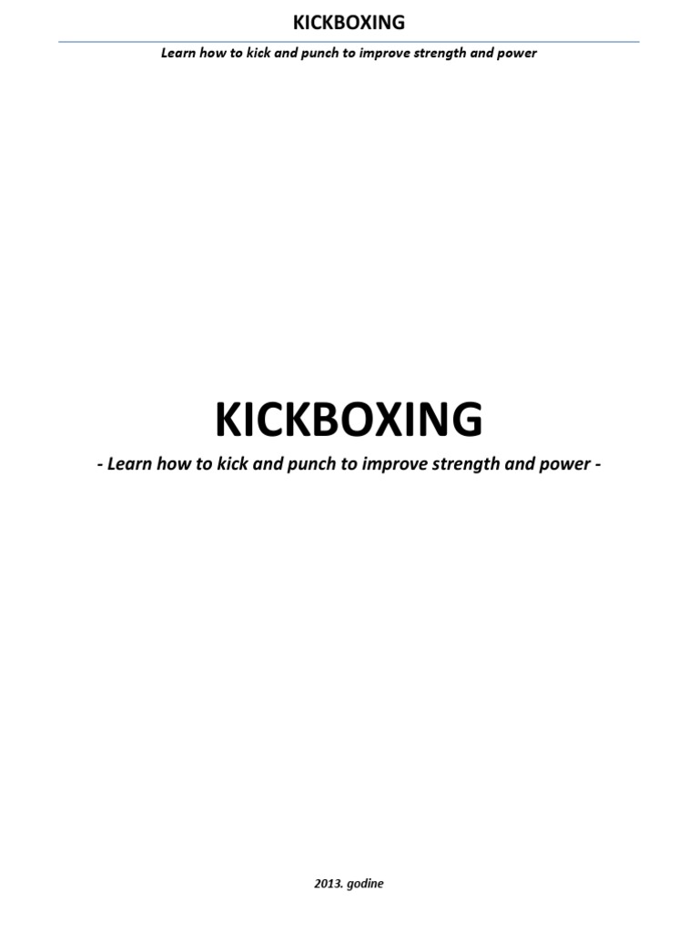 Kickboxing Manual | PDF | Foot | Combat Sports