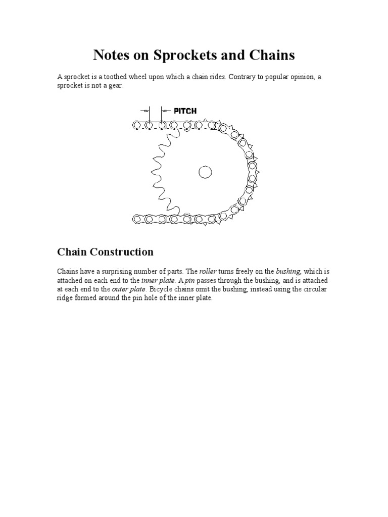Chain and Sprocket Overview Guide | PDF | Mechanical Engineering ...