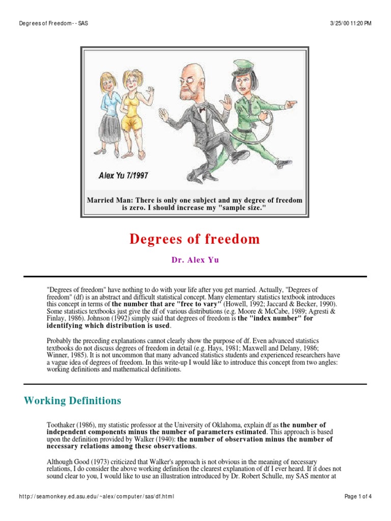 Degrees of Freedom | PDF | Degrees Of Freedom (Statistics) | Errors And Residuals