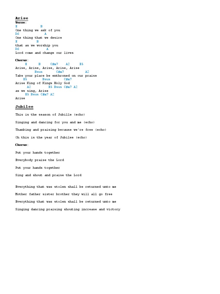 Worship 18102013 | PDF | Anointing | Song Structure