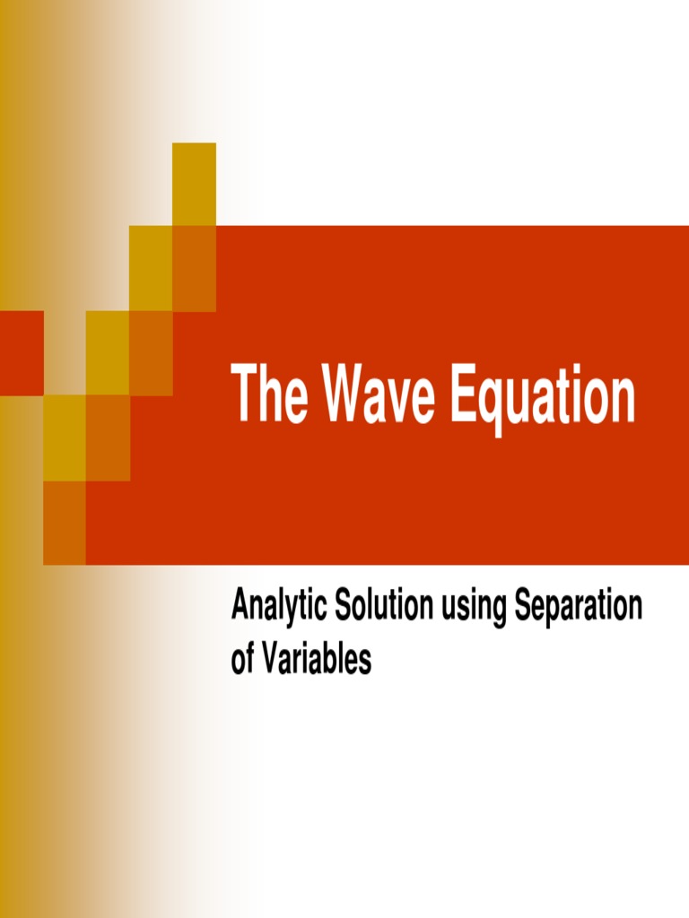 04-The Wave Equation | PDF | Wave Equation | Equations