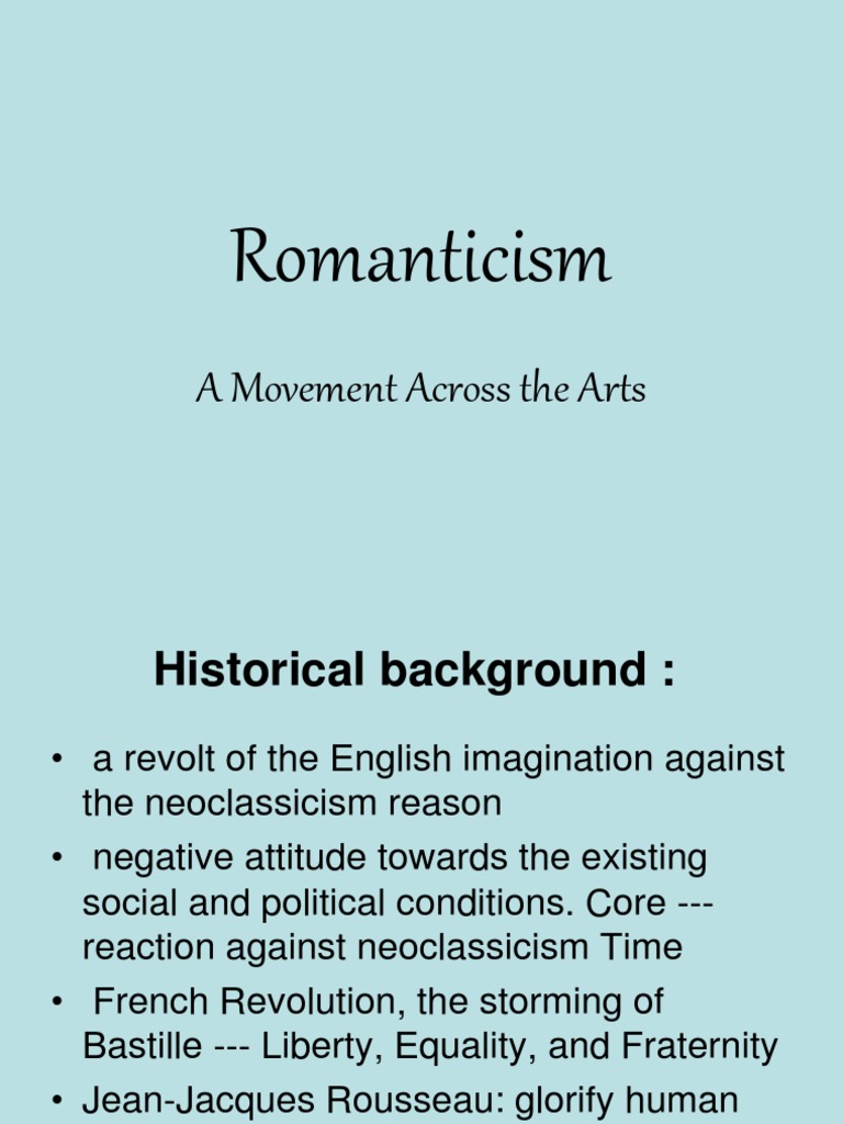 Romanticism: A Movement Across The Arts | PDF | Romanticism | Reason