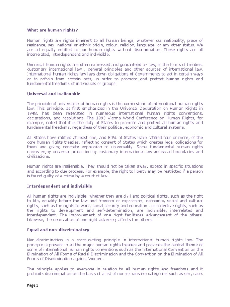 Human Rights | PDF