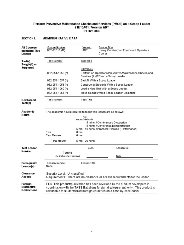 2005 Us Army Heavy Construction Equipment Operator Course Phase 2 Scoop ...