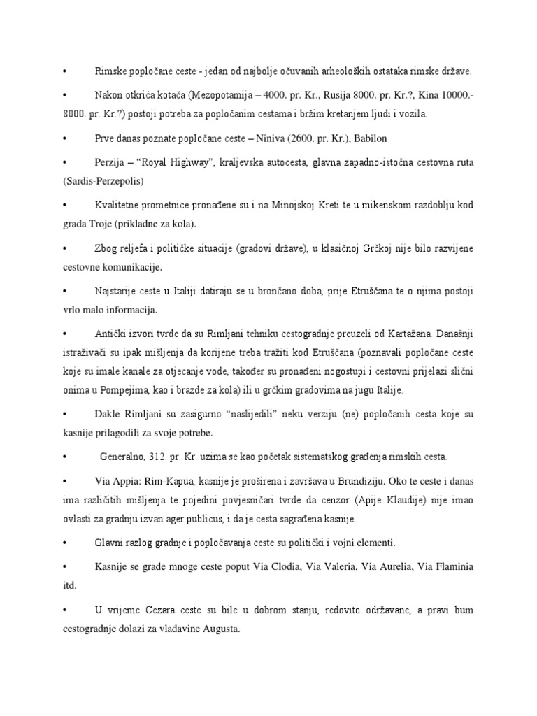 Rimske Popločane Ceste | PDF