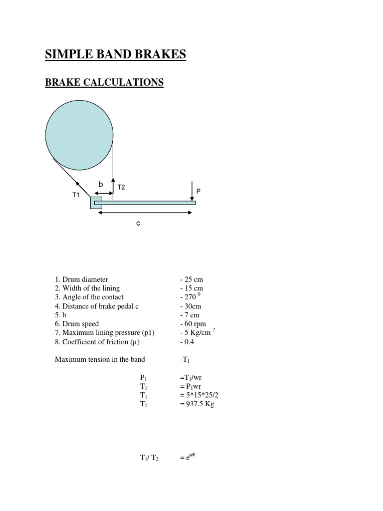 Simple Band Brakes | PDF