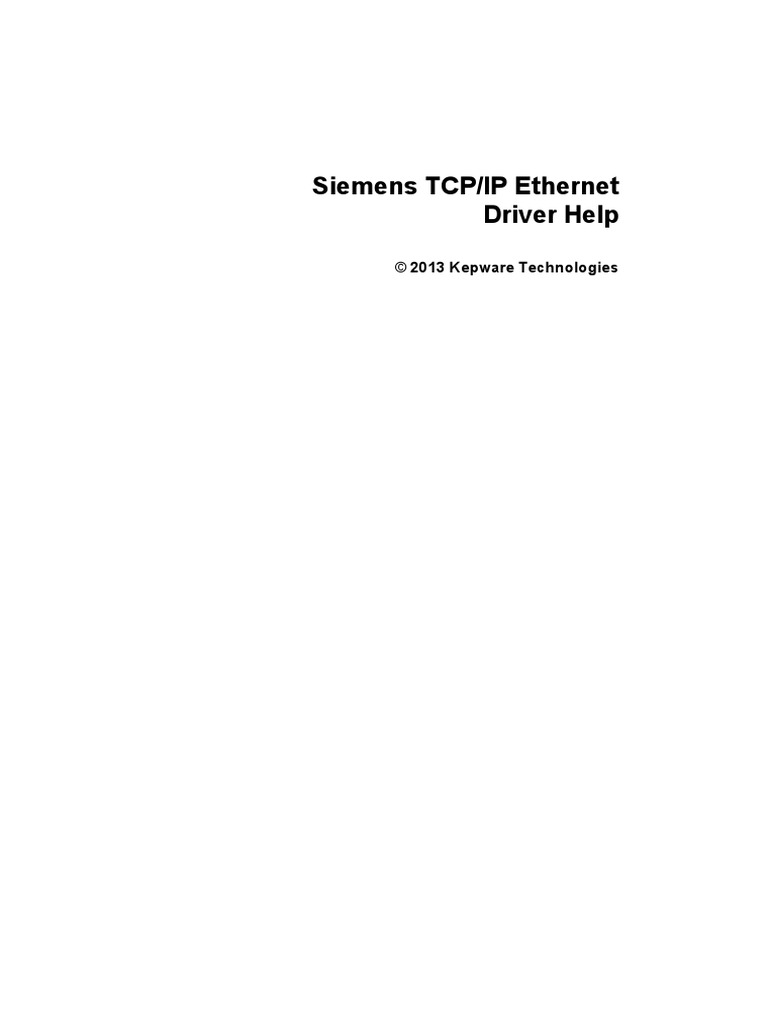 Siemens Tcpip Ethernet | PDF | Transmission Control Protocol | String (Computer Science)