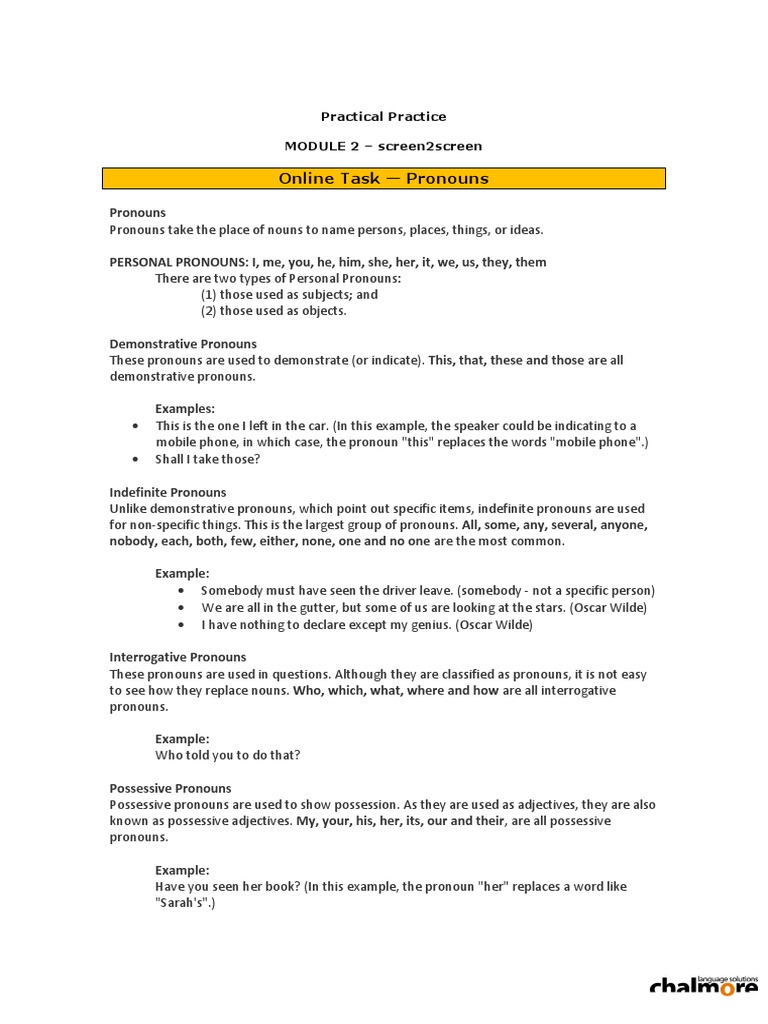 Pronouns | PDF | Pronoun | Linguistic Typology