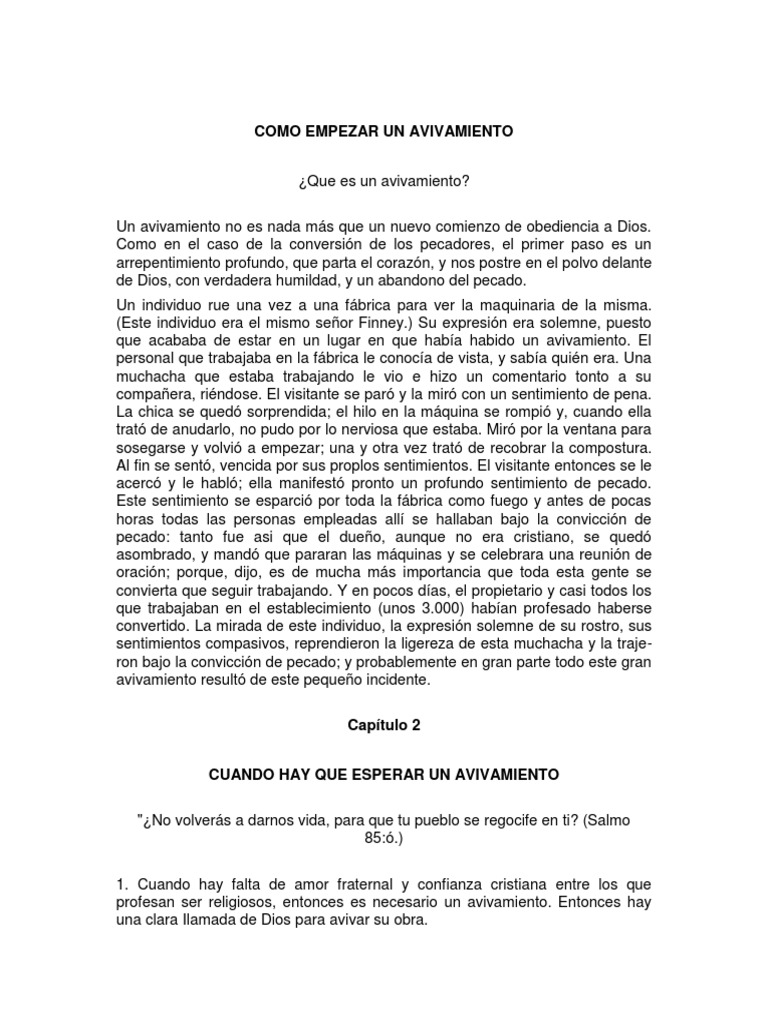 Guía para Iniciar un Avivamiento | PDF | Oración | Pecado