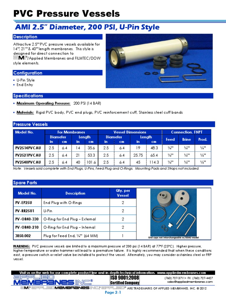 Pressure Vessels | PDF | Membrane | Fiberglass
