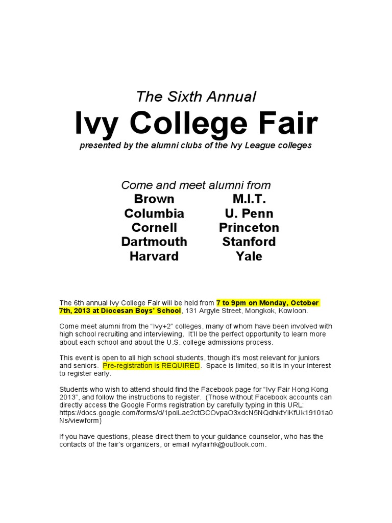2013 Ivy Fair Flyer | PDF