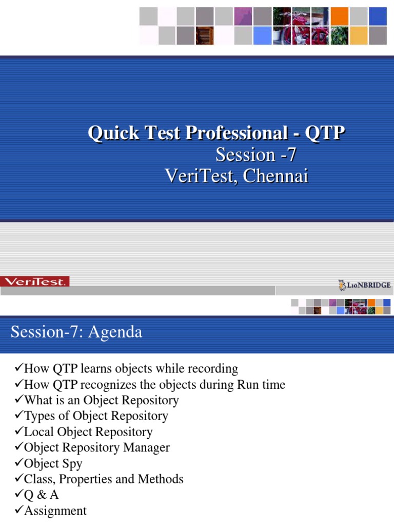 QTP Training Session Overview in Chennai | PDF
