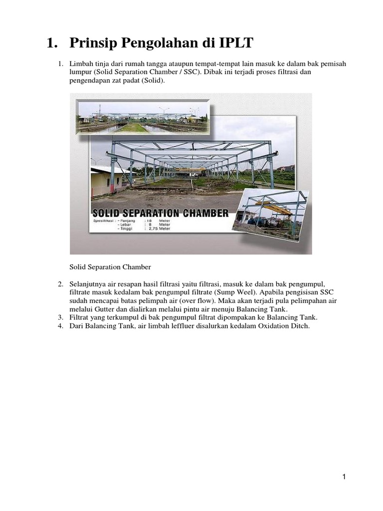 Prinsip Pengolahan Dan Pemelihaarn Di IPLT Keputih Kota Surabaya | PDF ...