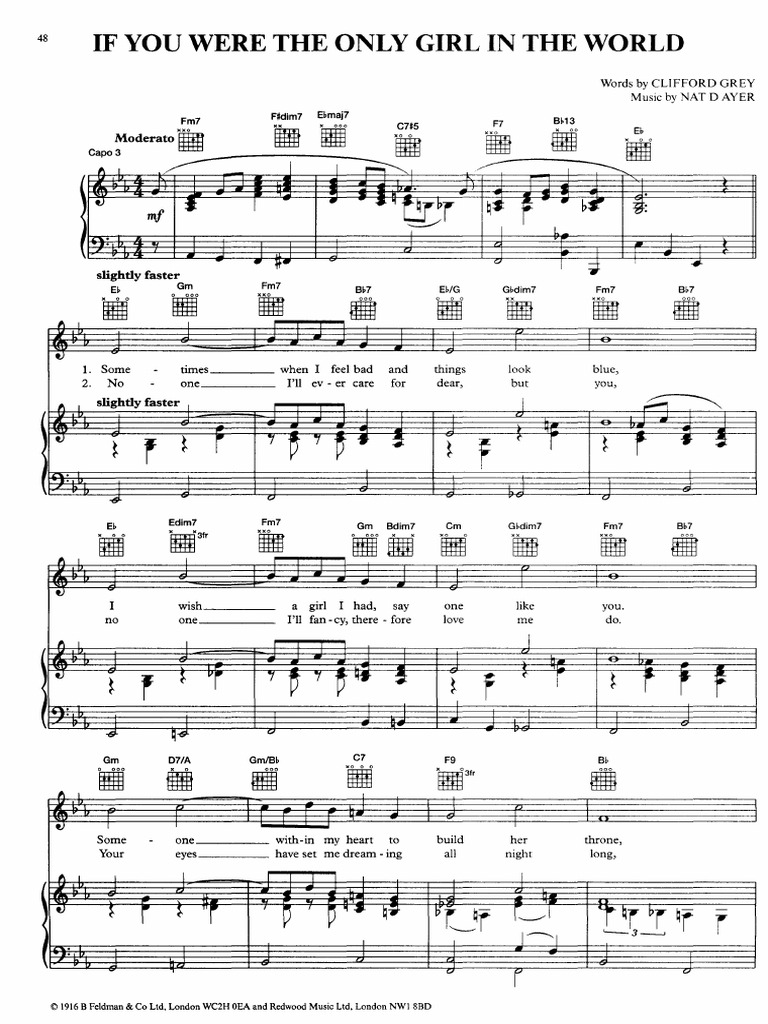 If You Were The Only Girl in The World | PDF