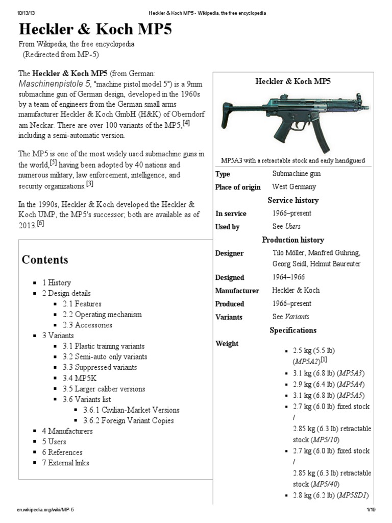 MP5 | Tools | Military Technology