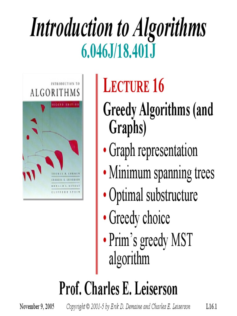 Lec 16 | PDF | Vertex (Graph Theory) | Algorithms And Data Structures