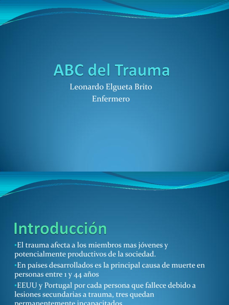 ABC Del Trauma | PDF | Lesión | Especialidades Medicas