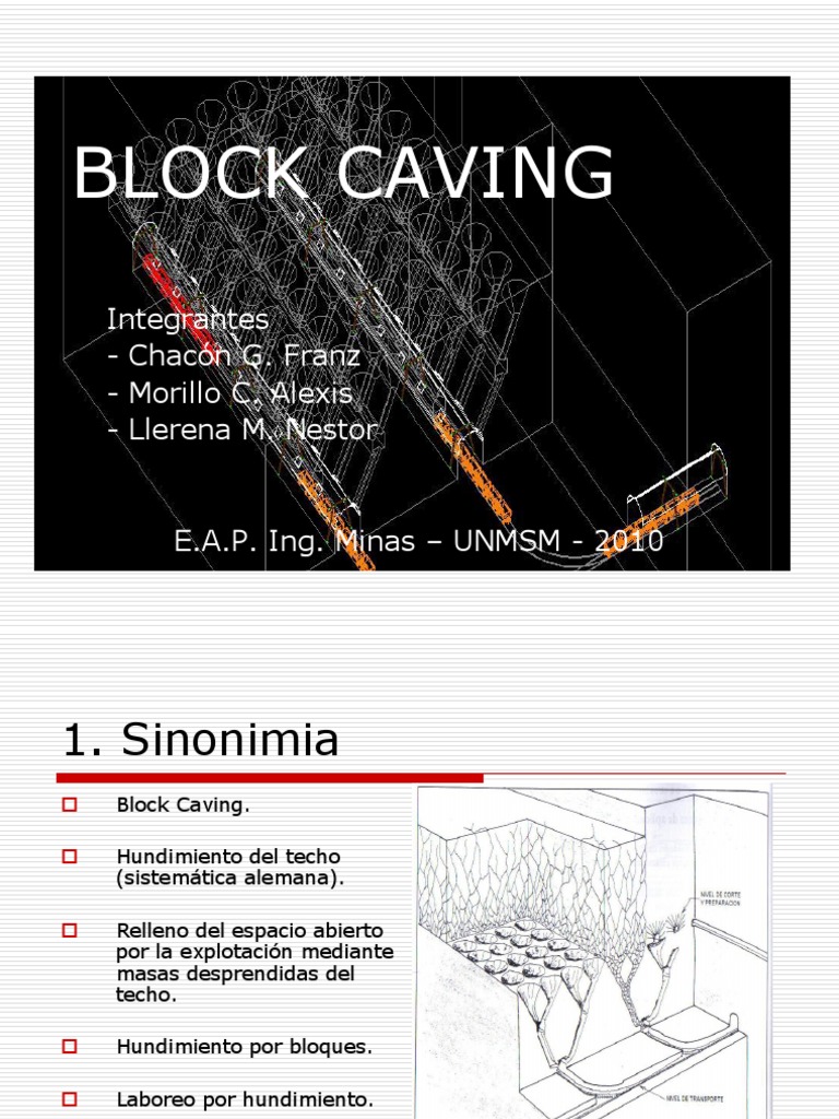 Métodos de Block Caving en Minería | PDF | Minerales | Transporte