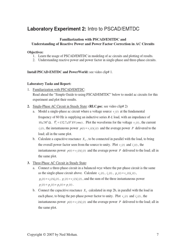 Lab2 Manual Power System | PDF | Ac Power | Quantity