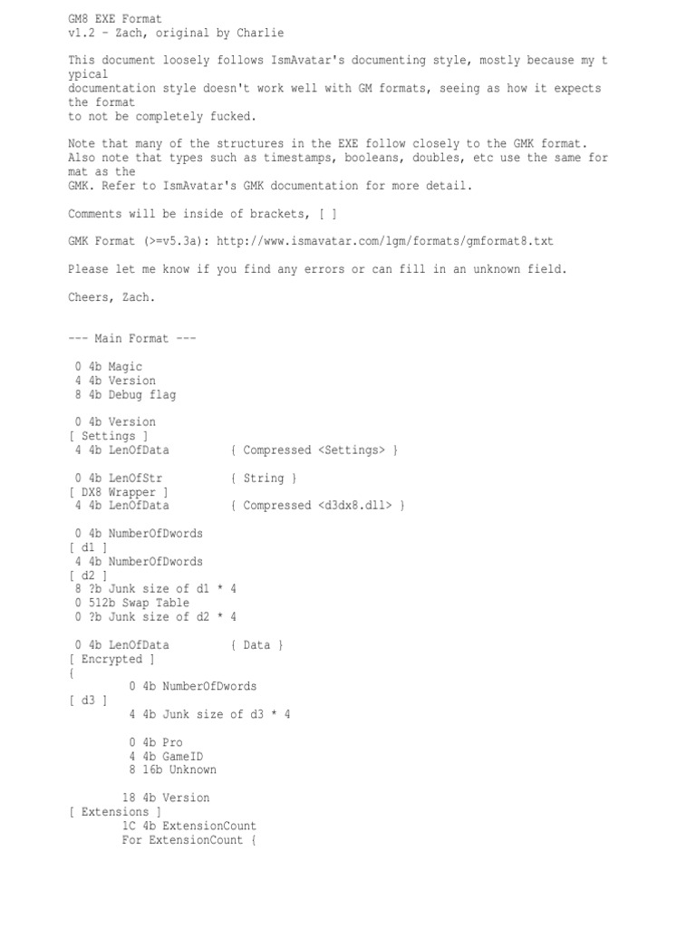 Exe Format Of Game Maker Executables Pdf String Computer Science