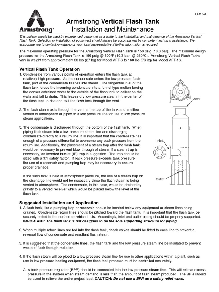 Vertical Flash Tank | PDF | Steam | Pressure