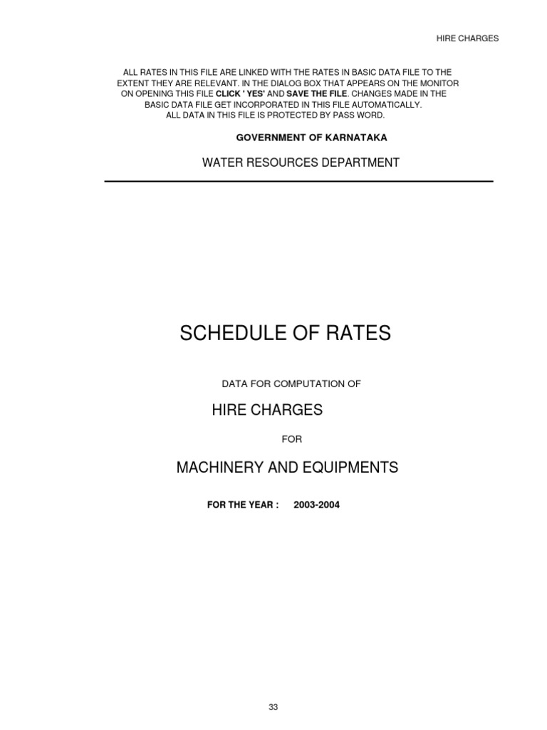 Hire Charges | PDF | Engines | Diesel Engine