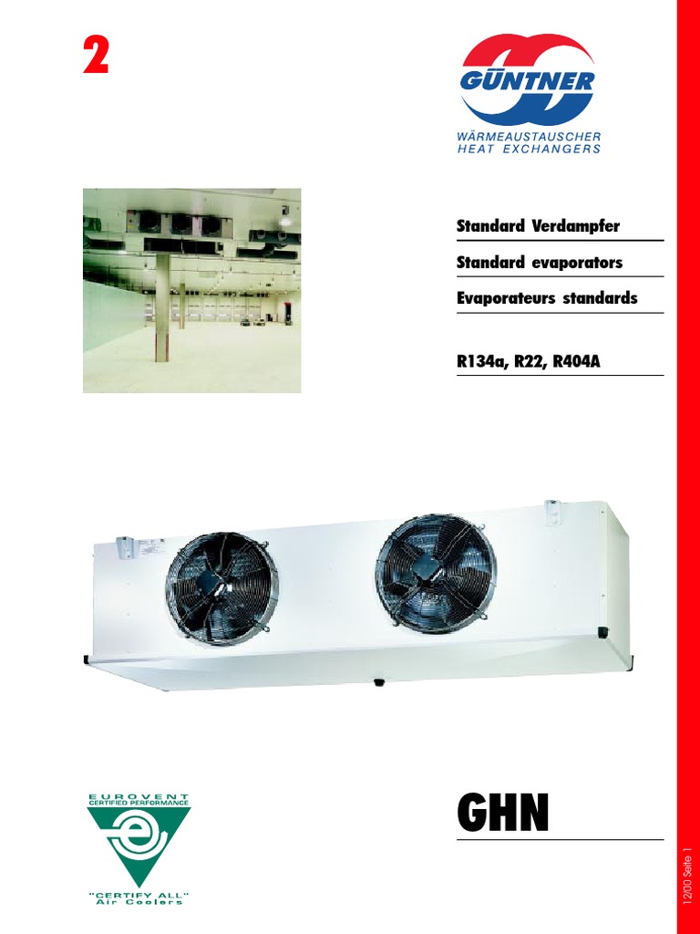 Guntner GHN Evaporators | PDF | Les branches de thermodynamique | Matériaux