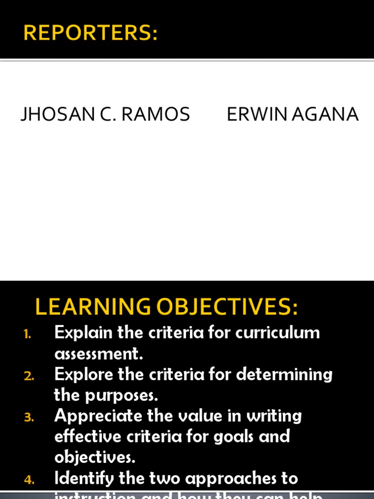 Curriculum Assessment Criteria Explained | PDF | Curriculum | Evaluation