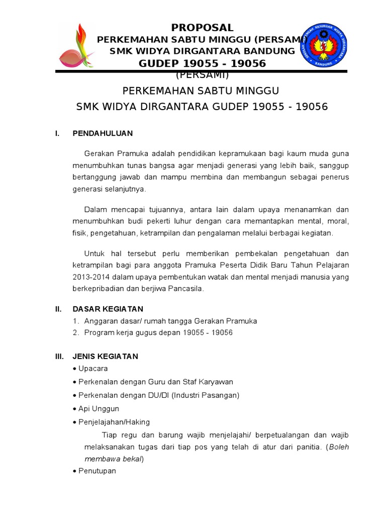 Proposal Persami WD 1314 | PDF