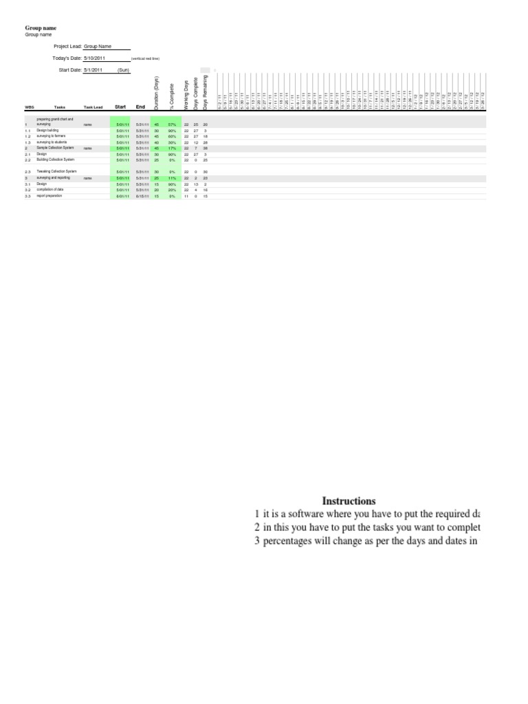 Gantt Chart 5 | PDF | Computers